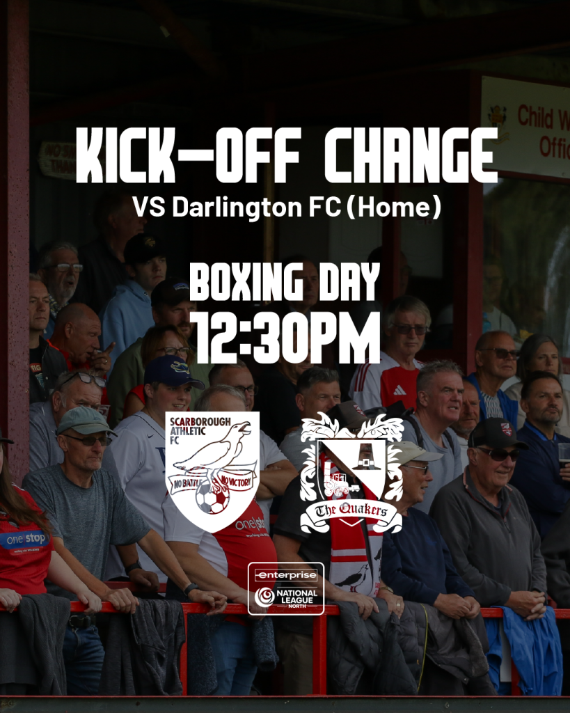 Boxing Day Kick-off change - Scarborough Athletic