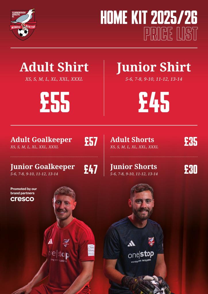 Introducing the 2025/26 home kit - Scarborough Athletic